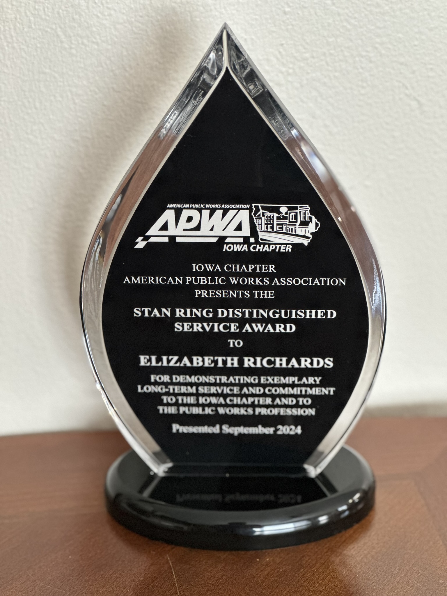 Richards receives APWA distinguished service award | Institute for ...